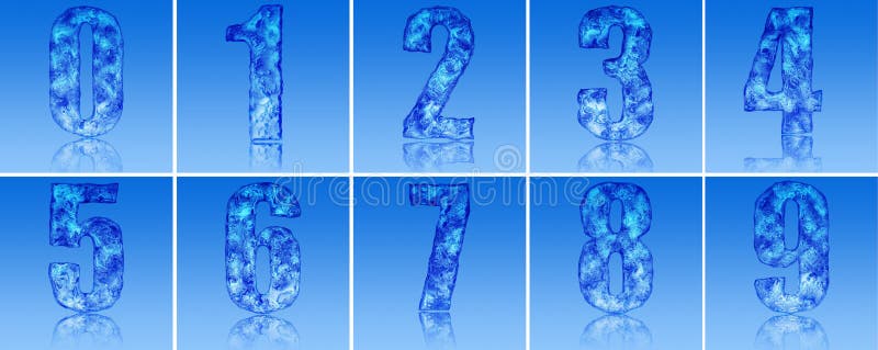 Ice Numbers stock illustration. Illustration of freeze - 19274117