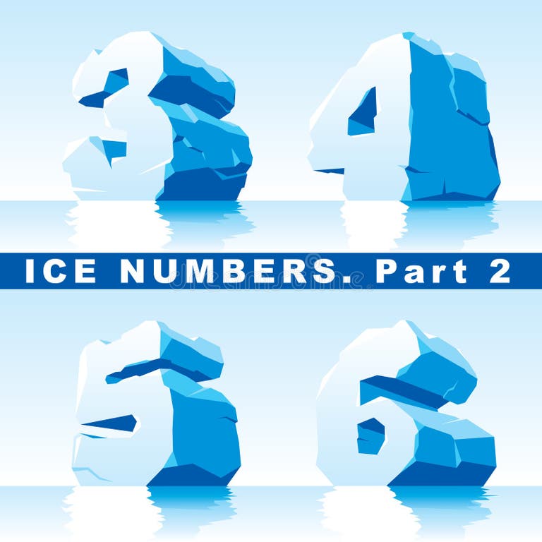 Ice numbers Part 2 stock vector. Illustration of freeze - 28253424