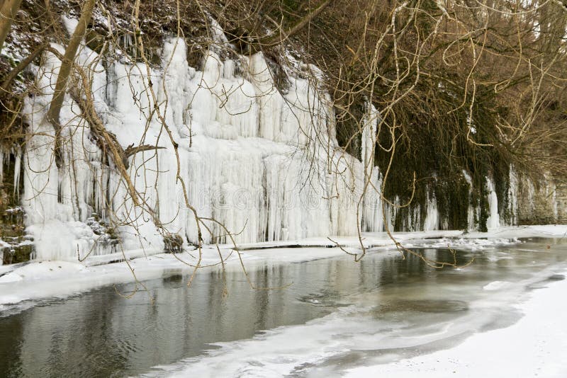 Ice over river stock image. Image of tree, cold, scenery - 23815609