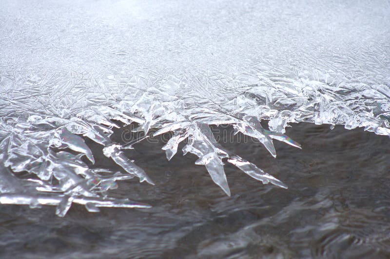 Ice over stream stock image. Image of bright, freezing - 37590173