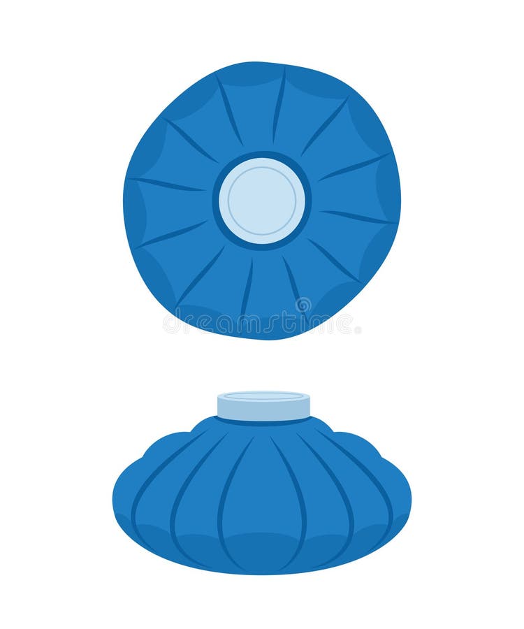 Ice Pack, Blue Cold Compress. First Aid Treatment Element. Vector ...