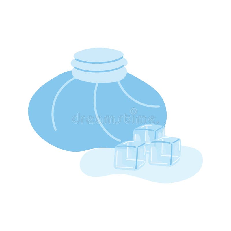 Ice Pack. Cooling Pack Vector Illustration Hand Drawn in Flat Style ...