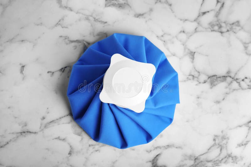 Ice pack on marble table stock image. Image of cool - 160668109