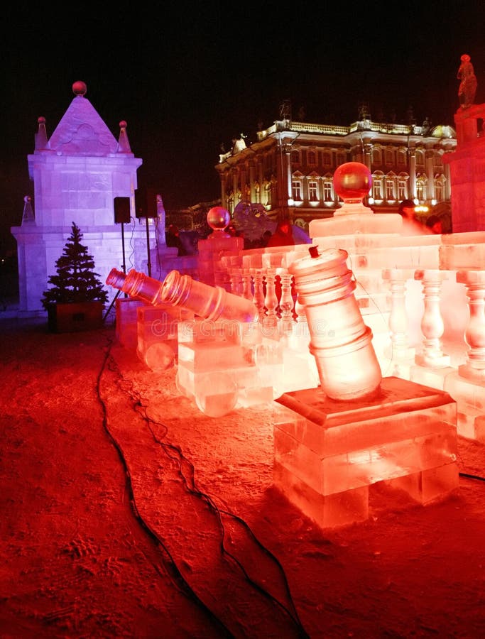Ice Palace stock image. Image of piter, palace, illumination - 541993