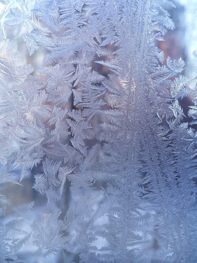 Ice Pattern on Winter Glass Stock Photo - Image of frosty, cold: 147269984