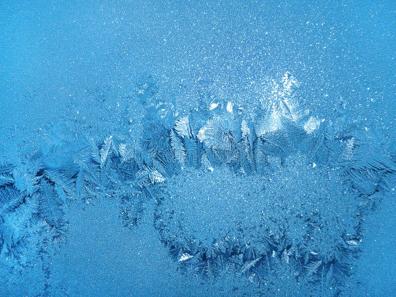 Ice Pattern on Winter Glass Stock Photo - Image of close, climate ...
