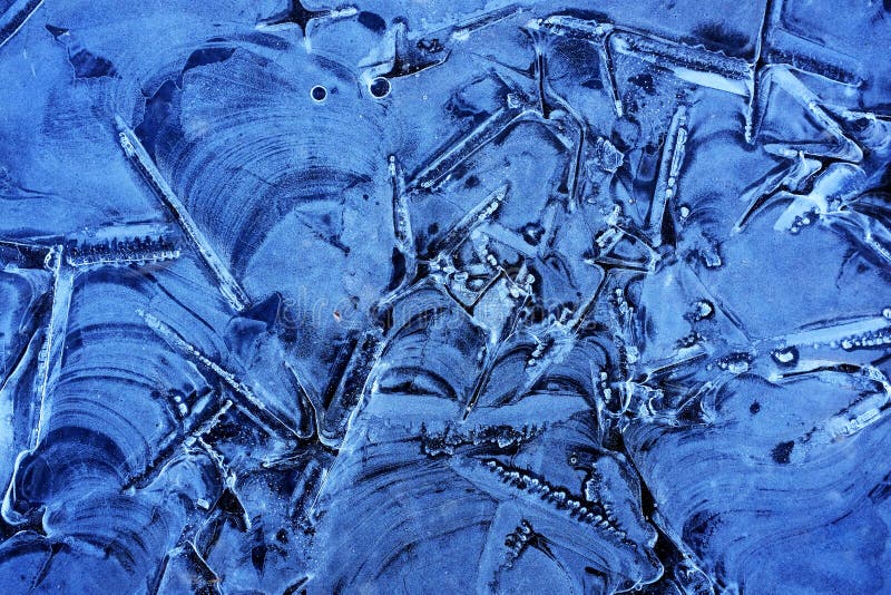 Ice Patterns Freezing Water Crystals Stock Photo - Image of macro ...