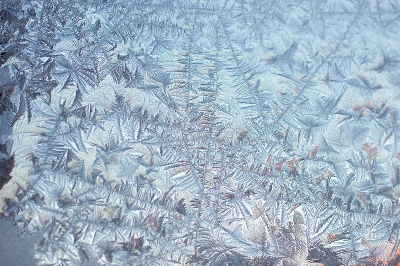 Ice Patterns on Frosty Glass. Stock Image - Image of decoration, beauty ...