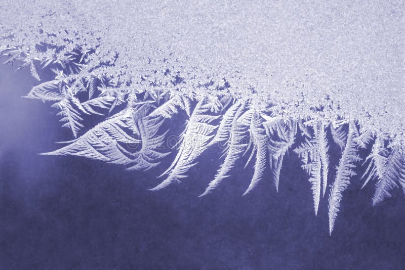 Ice Patterns on Frozen Window Stock Image - Image of freezing, water ...