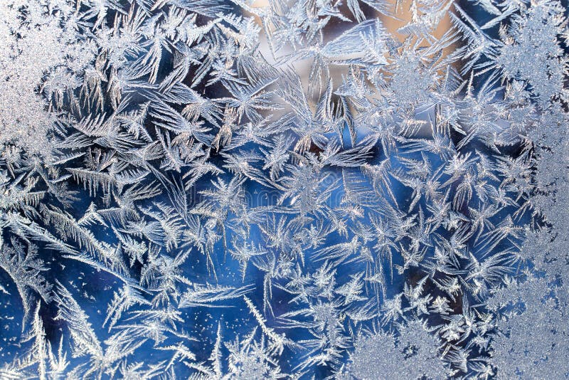 Ice patterns on glass stock image. Image of detailed, wintertime - 7929029
