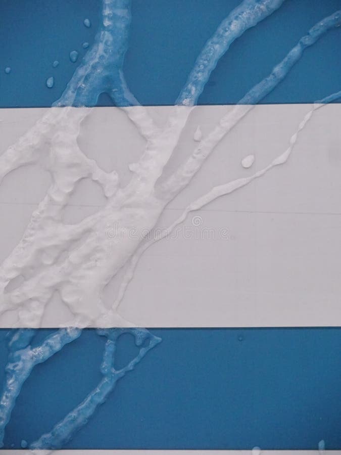 Ice Patterns on White and Blue Wall Stock Photo - Image of abstract ...
