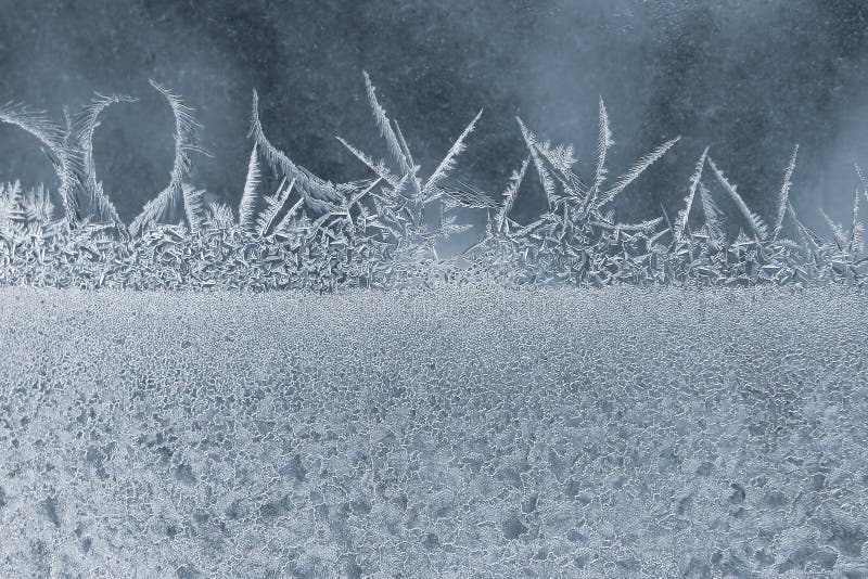 Ice Patterns on a Winter Window. Seasons of Nature and Uniqueness Stock ...