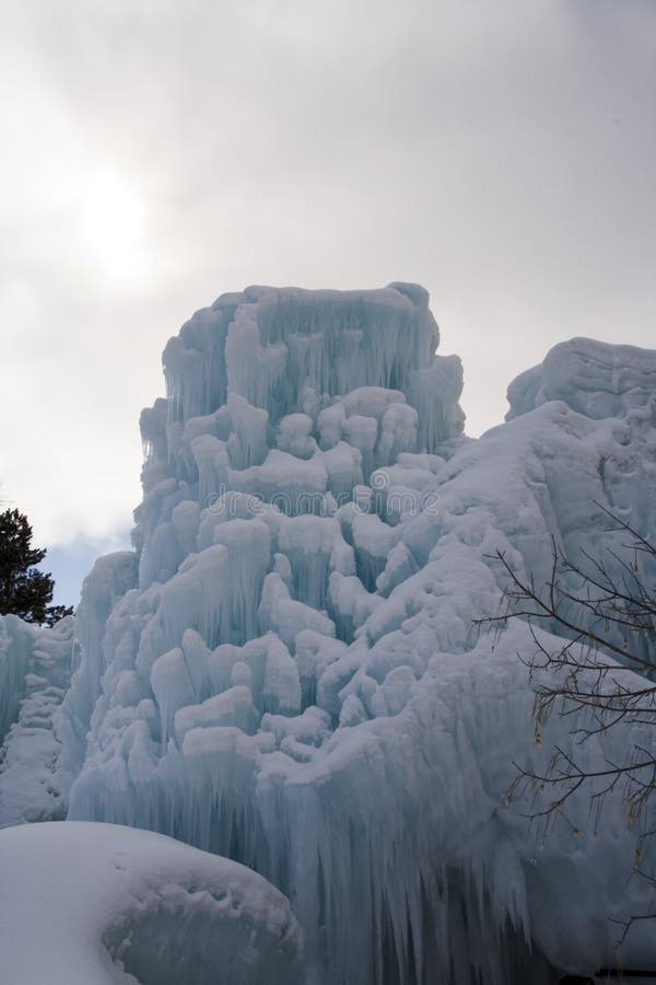 Ice Peak stock image. Image of fountain, snow, icicles - 535407