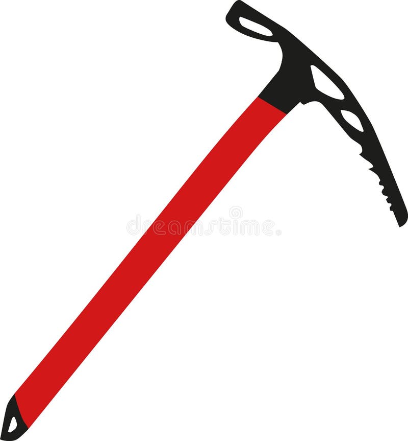Ice pick in red and black stock vector. Illustration of tool - 85852324