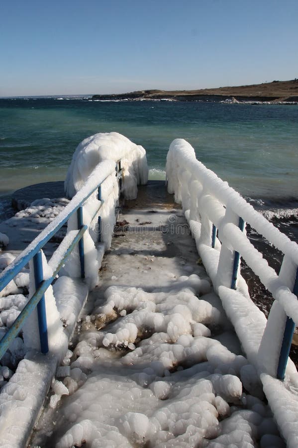 Ice pier stock image. Image of berth, ocean, snow, winter - 23351511