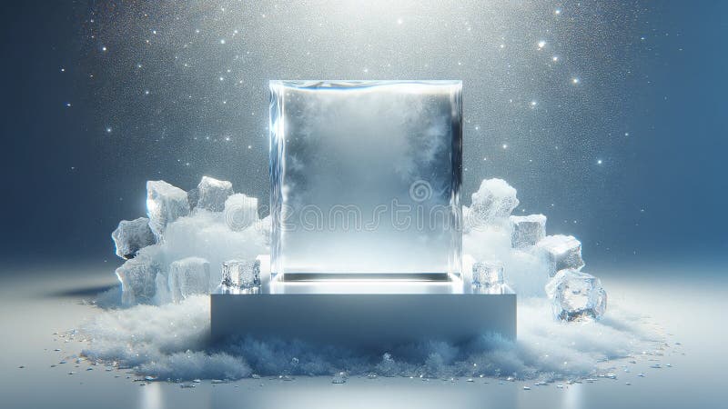 Ice Podium Perfect for the Display or Presentation of Products Stock ...