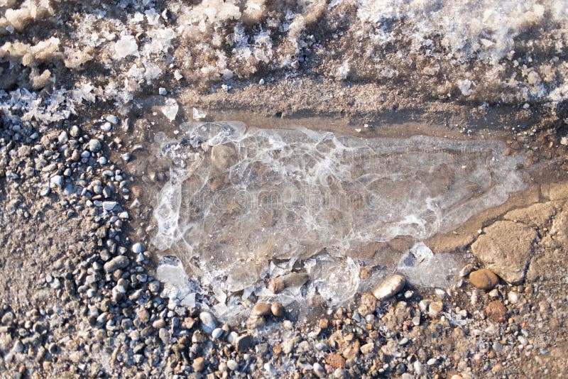 Ice in a Pool on the Nature Stock Image - Image of abstract, natural ...