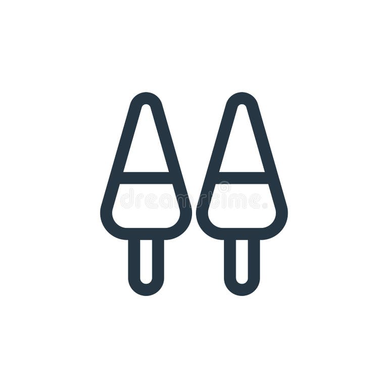 Ice Pop Icon Vector from Ice Pop Concept. Thin Line Illustration of Ice ...