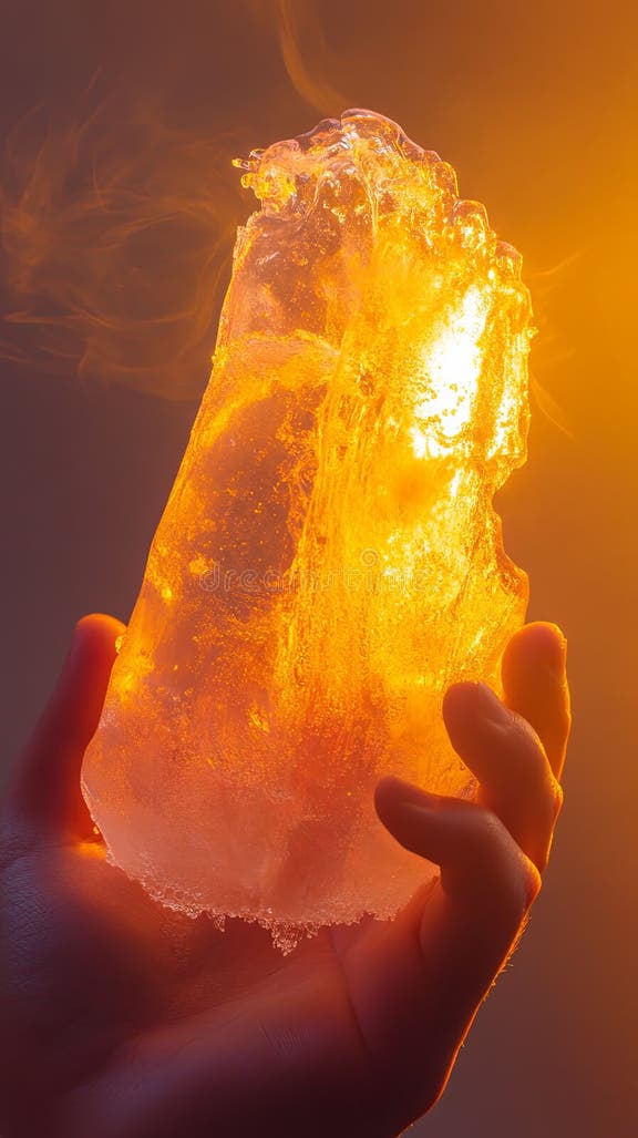 Ice pop melting in hand. stock image. Image of dessert - 391546849