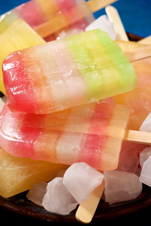 Ice popsicles view stock photo. Image of group, blue - 150576286