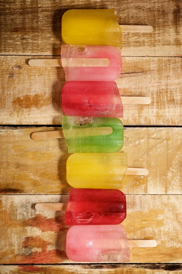 Ice popsicles view stock image. Image of green, cool - 119558635