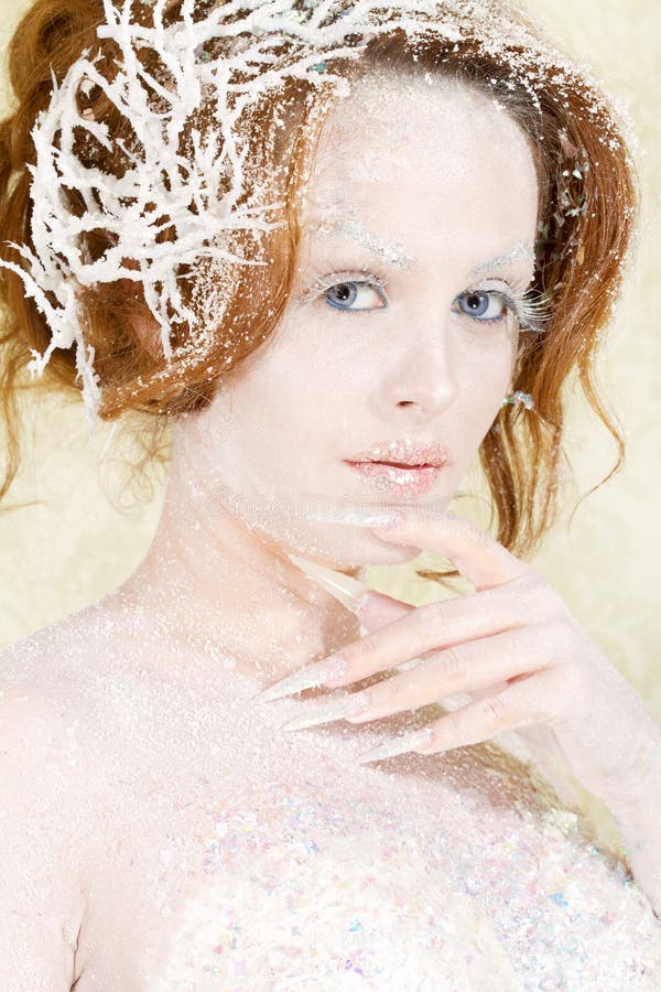 Ice princess portrait stock image. Image of maiden, creative - 47557403