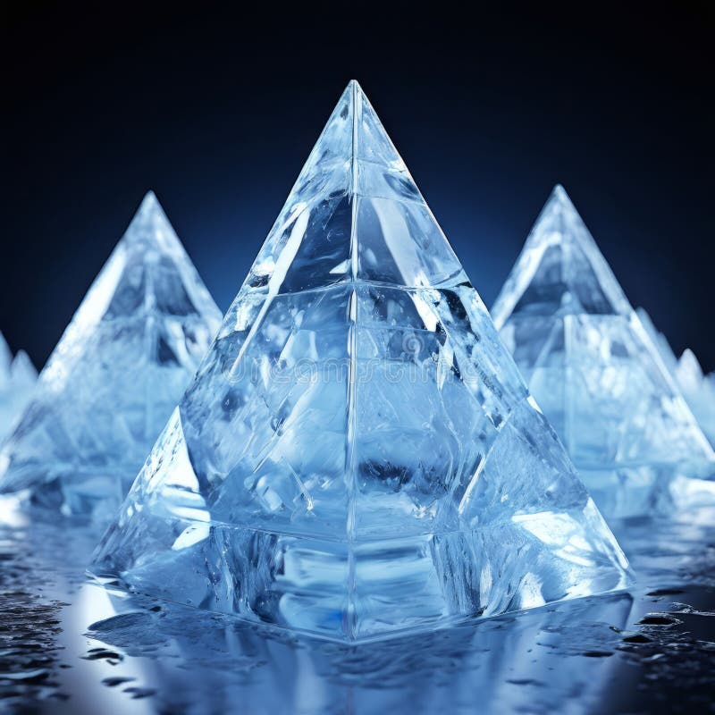 Ice Pyramids Pyramid Shaped Pieces of Ice that are Great for F Stock ...