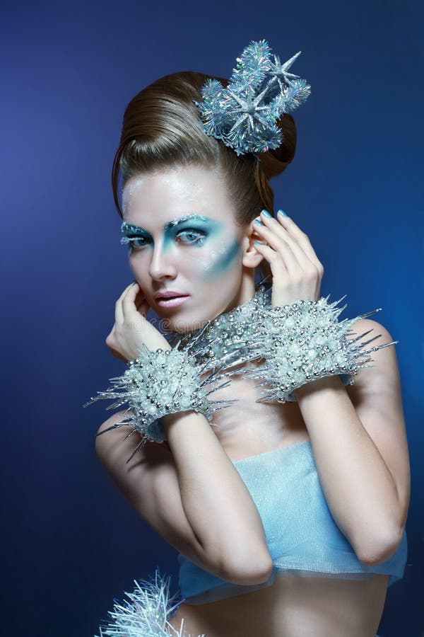 Ice-queen stock photo. Image of shine, girl, hair, artistic - 28249860