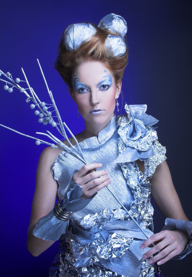 Ice-queen. stock photo. Image of cold, event, metal, look - 37862912