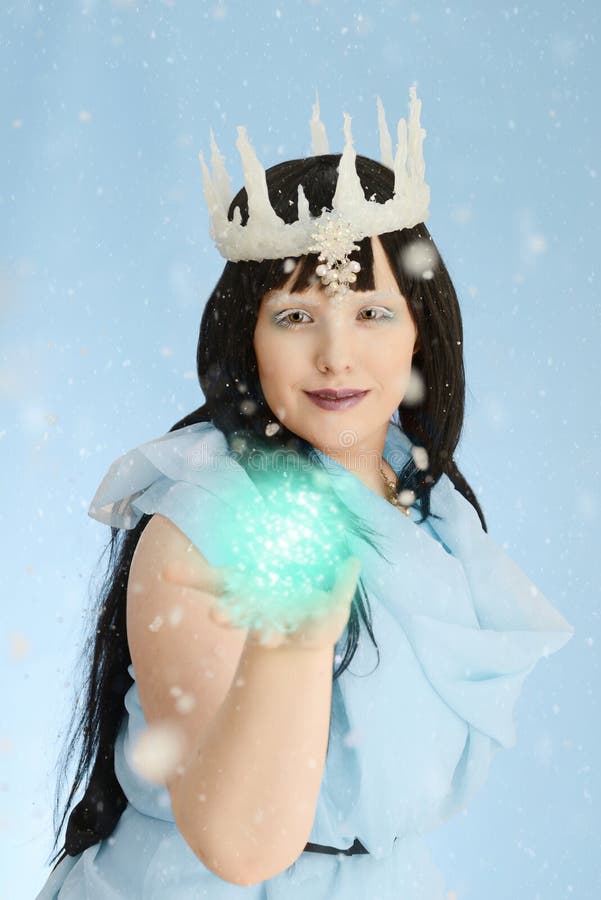 Ice Queen with Ball of Energy Stock Image - Image of beautiful, ball ...