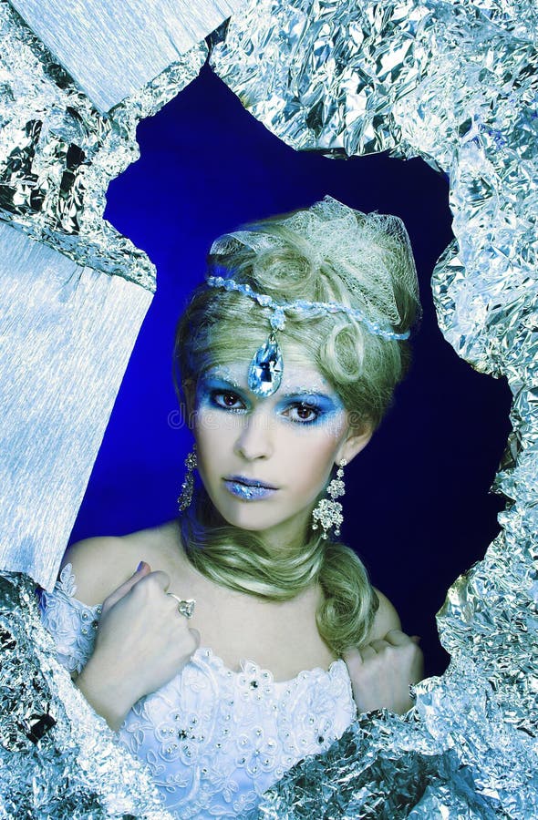 Ice-queen stock photo. Image of earring, person, celebrate - 53583592