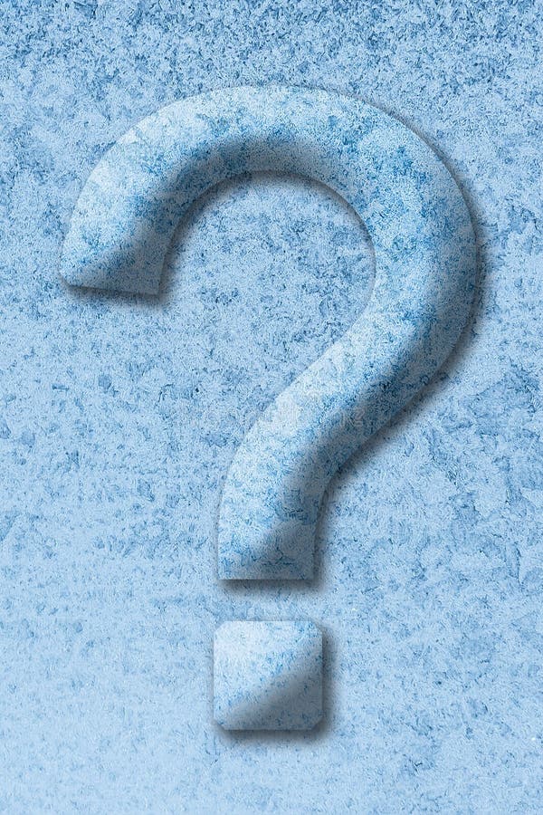 Ice a Question Mark on the Frozen Window Stock Illustration ...