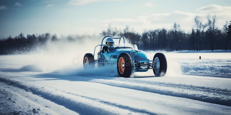 Ice Racer Snow Cold One Generative AI Stock Illustration - Illustration ...