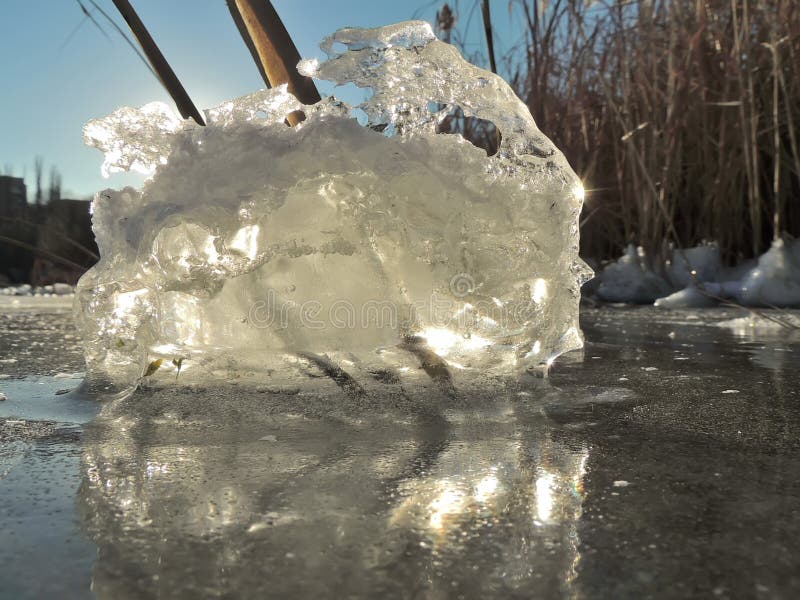 Ice reflection stock photo. Image of frost, season, decoration - 47877240
