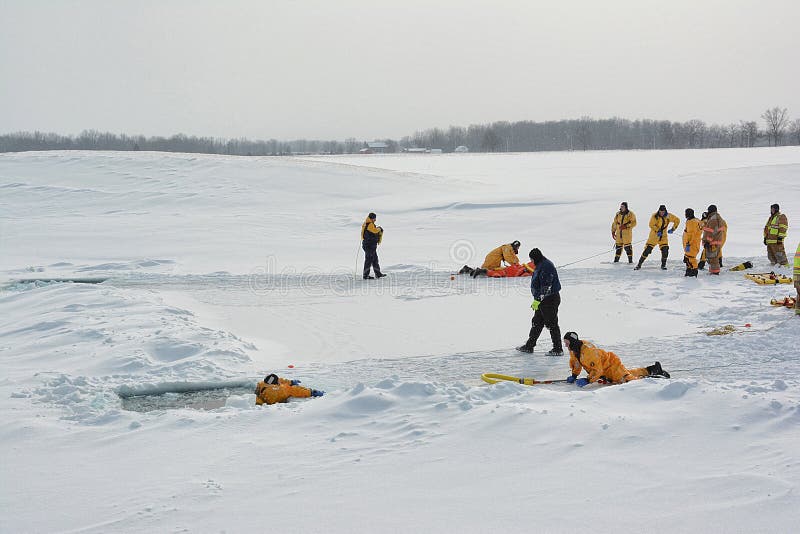 Ice Rescue Training editorial image. Image of techniques - 37830645