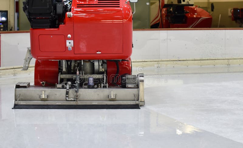 Ice Resurfacer Machine on Ice Rink Stock Image - Image of competition ...