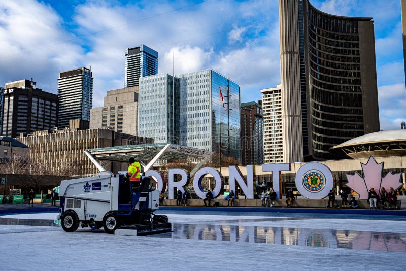Ice Resurfacer at Nathan Phillips Square. Editorial Photography - Image ...
