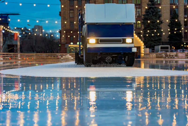 Ice resurfacing machine stock image. Image of christmas - 200305981