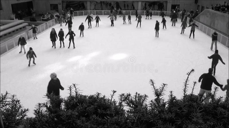 New York City Ice Rink stock footage. Video of winter - 50623126
