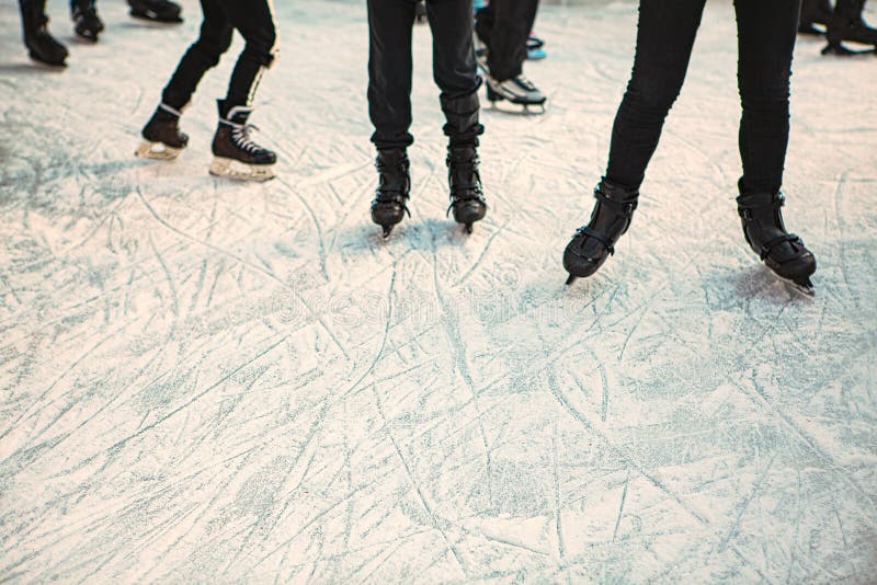 Ice skating feet stock photo. Image of rink, foot, figure - 198837242