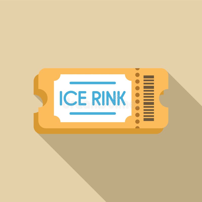 Ice Rink Ticket Admitting Access for Skating Stock Illustration ...