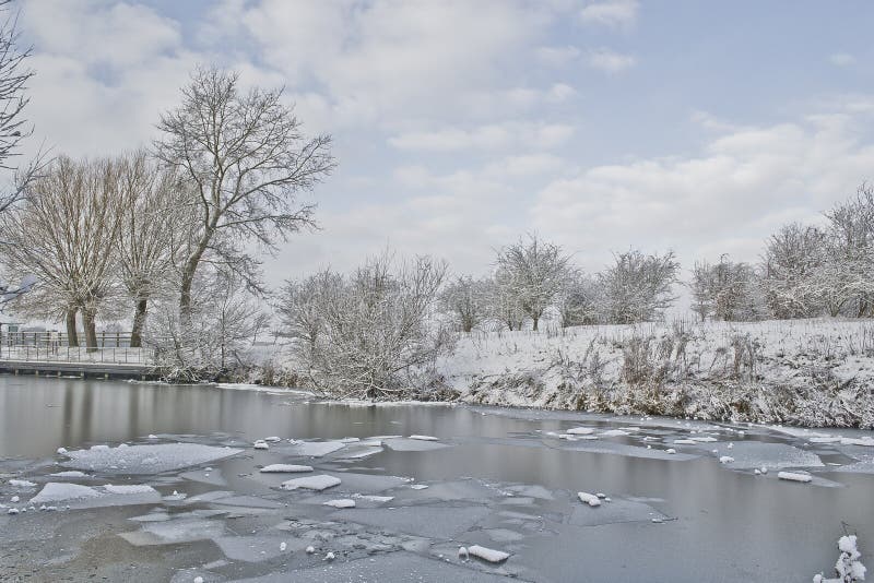 Ice river stock photo. Image of snow, bush, walking, blue - 23292596