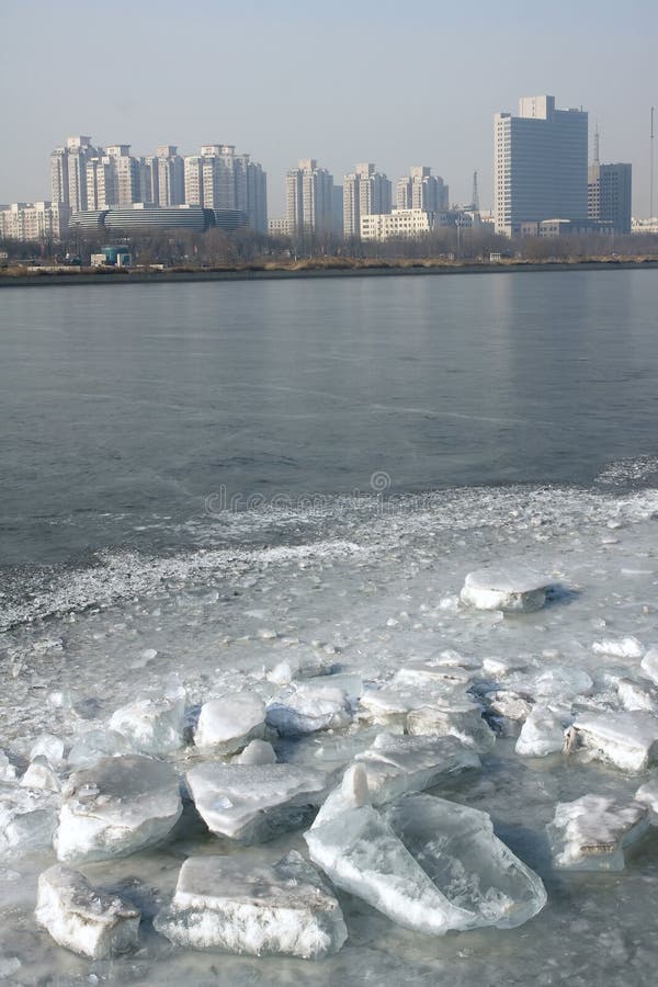 Ice river stock image. Image of city, wintertide, frigorific - 28657787