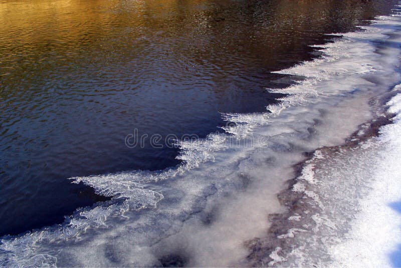 Ice river stock photo. Image of contrast, sharp, bank - 7105598
