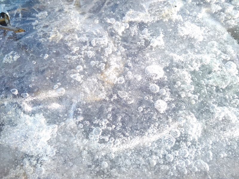 Ice on the River with Beautiful Patterns Stock Image - Image of frozen ...