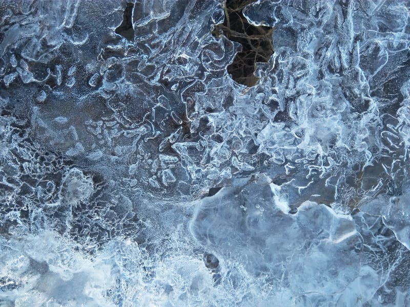 Ice on the River with Beautiful Patterns Stock Image - Image of chilly ...