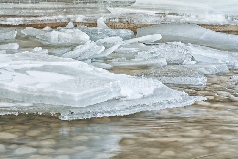 Ice on River stock photo. Image of outside, scenic, seasonal - 48833330