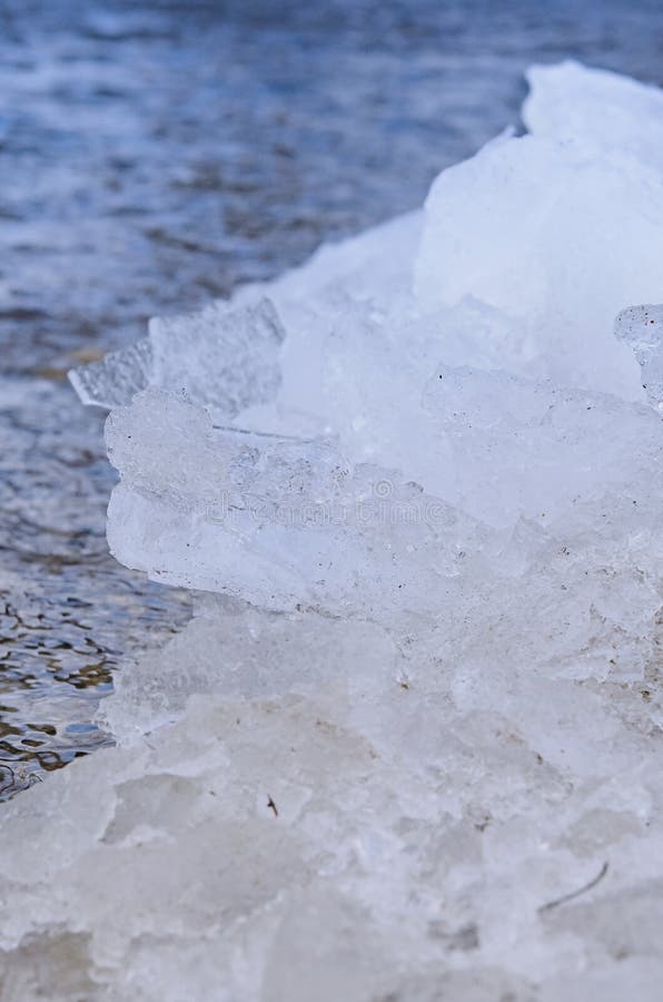 Ice in river stock image. Image of nature, blue, snow - 129679105