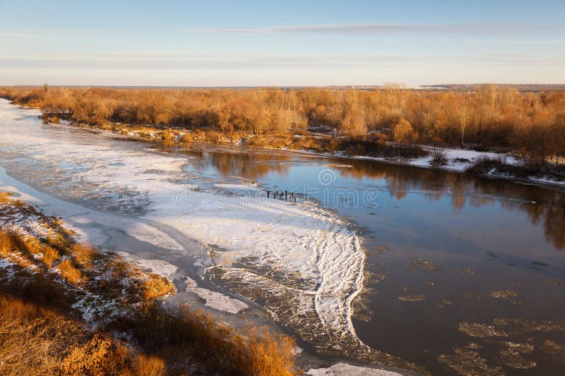 Ice river stock photo. Image of river, stream, horizon - 46087238
