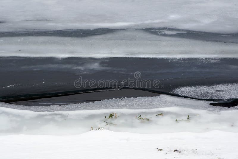 Ice on River. Winter Background. Stock Photo - Image of climate, snow ...